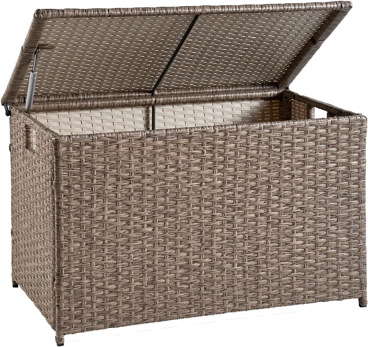 Rustic Brown Wicker Storage Trunk, 42.3 Gallon (160L) Handwoven Wicker ...