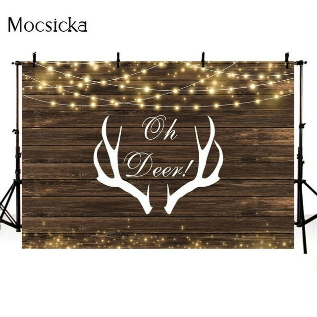 Rustic Brown Wood Plank Photography Background String Lights Sunflower ...