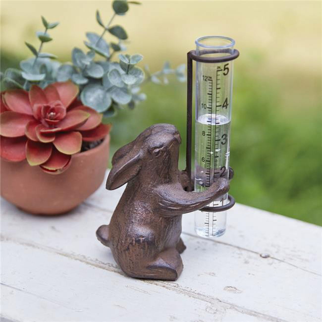Rustic Bunny Tabletop Rain Gauge - Walmart.com