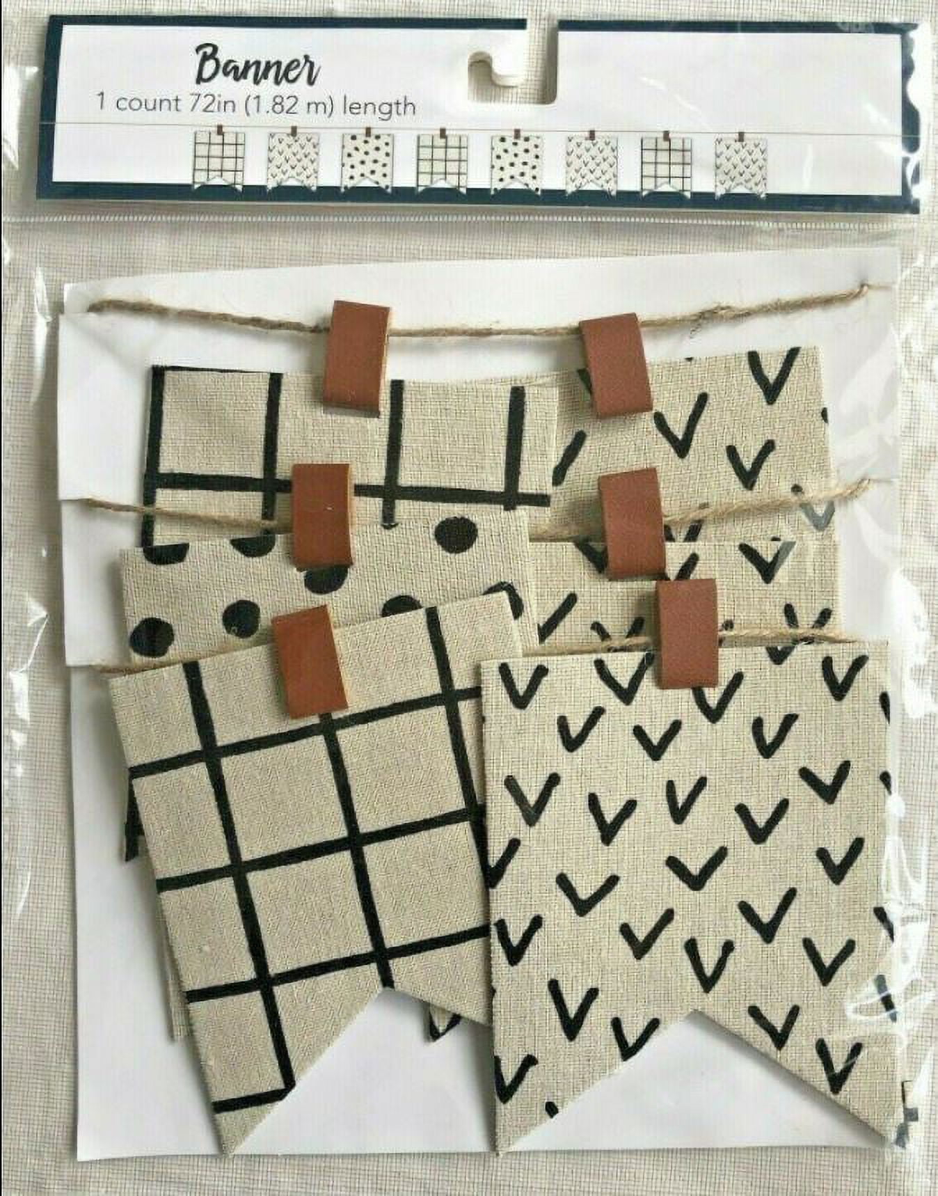 Rustic Burlap Flags Party Banner Decoration Garland 72" 1.82m - Walmart.com