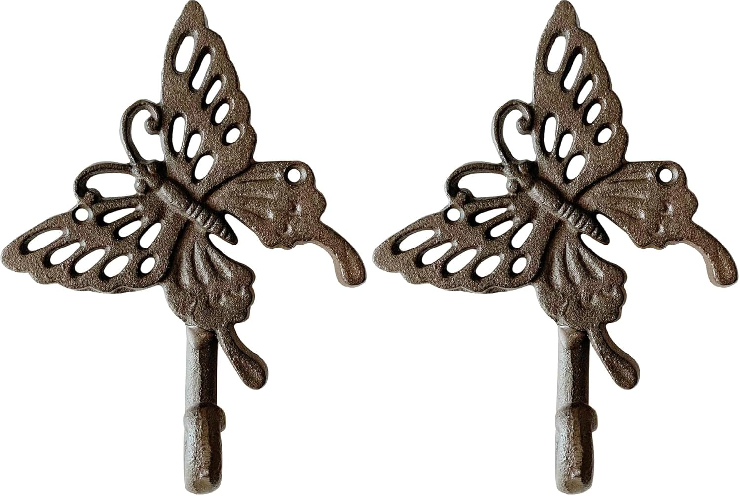 Rustic Butterfly-Shaped Decorative Wall Hook Rack Hangers for Hanging ...