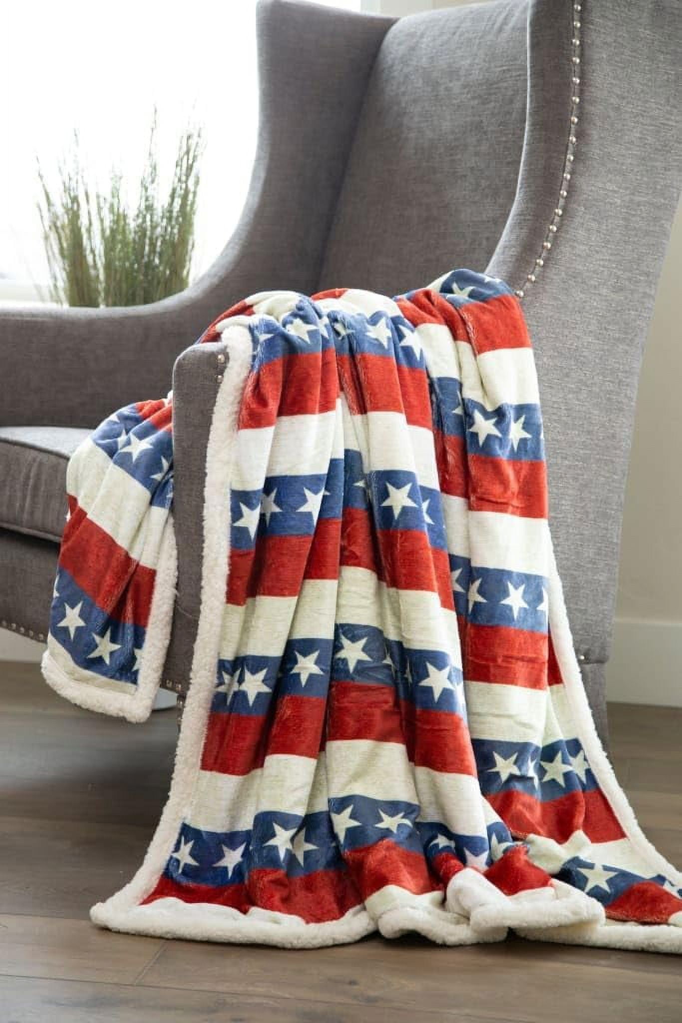Rustic Cabin Plush Throws 54" x 68" (Americana) - Walmart.com