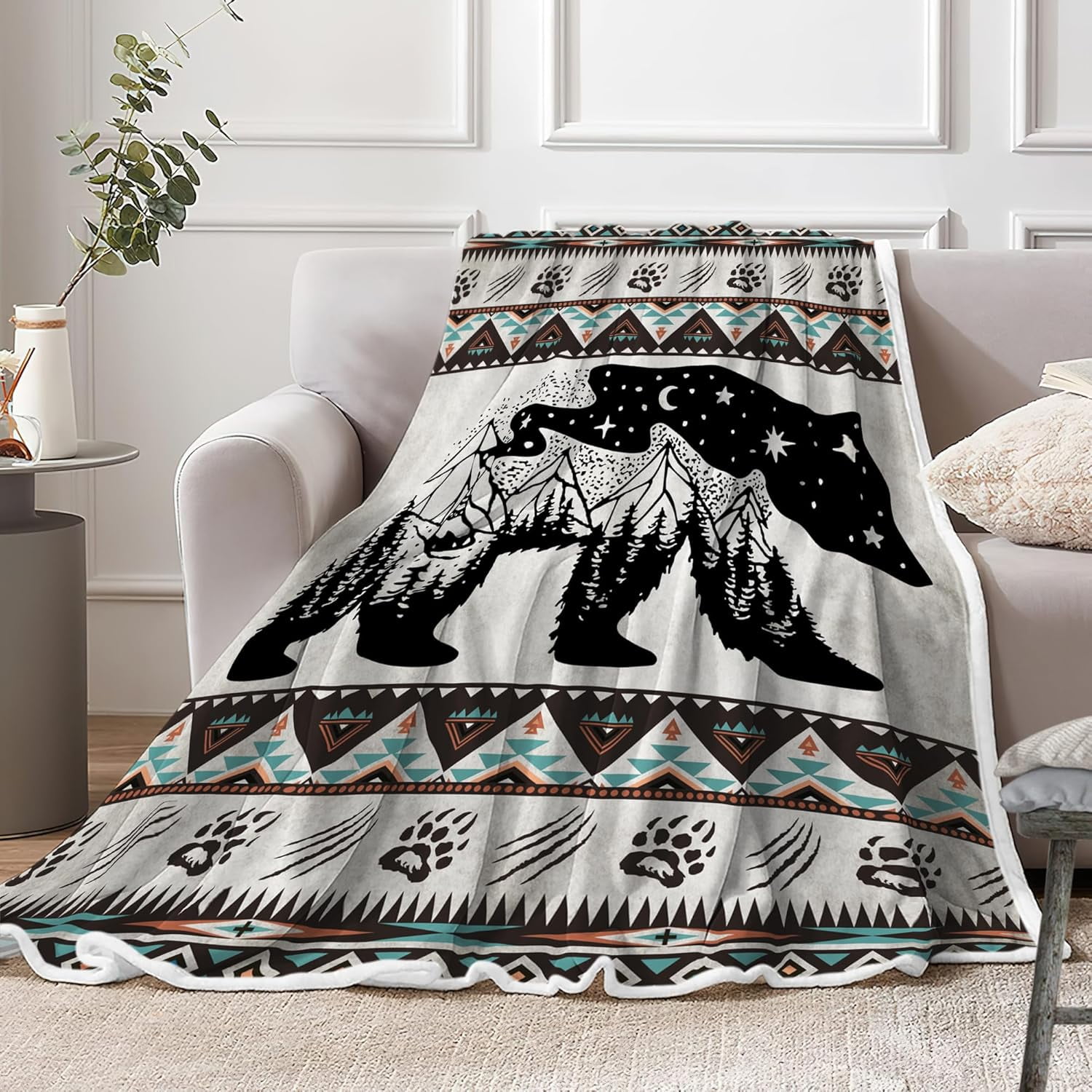 Rustic Cabin Throw Blankets, Hunting Camping Cozy Warm Bed Couch ...
