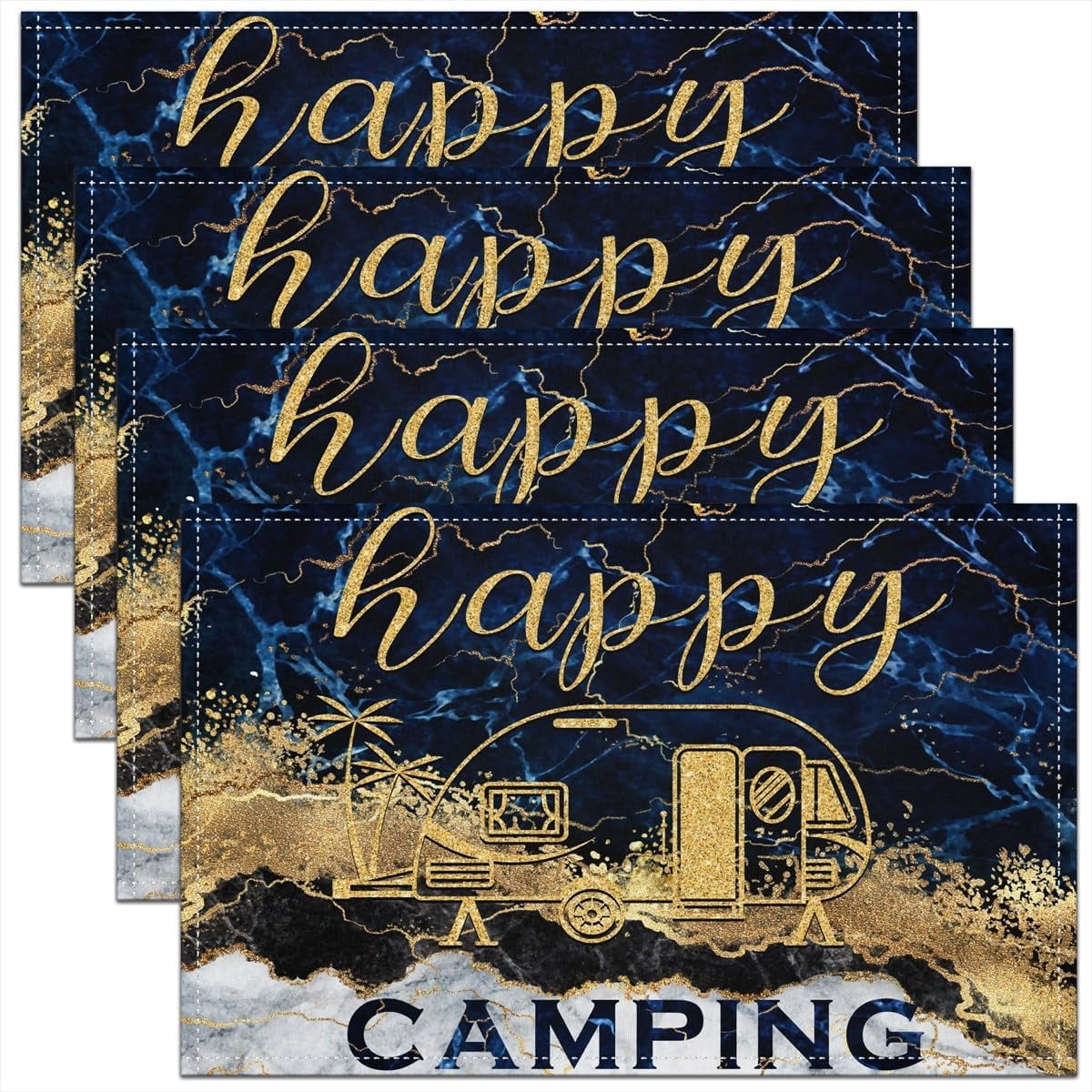 Rustic Camping Theme Placemats for Kitchen Dining Table, Farmhouse ...