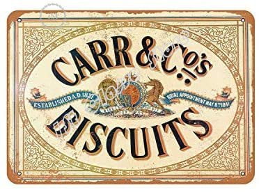 Rustic Carr's Biscuits Vintage Look Metal Sign farmhouse decor Size: 8 ...