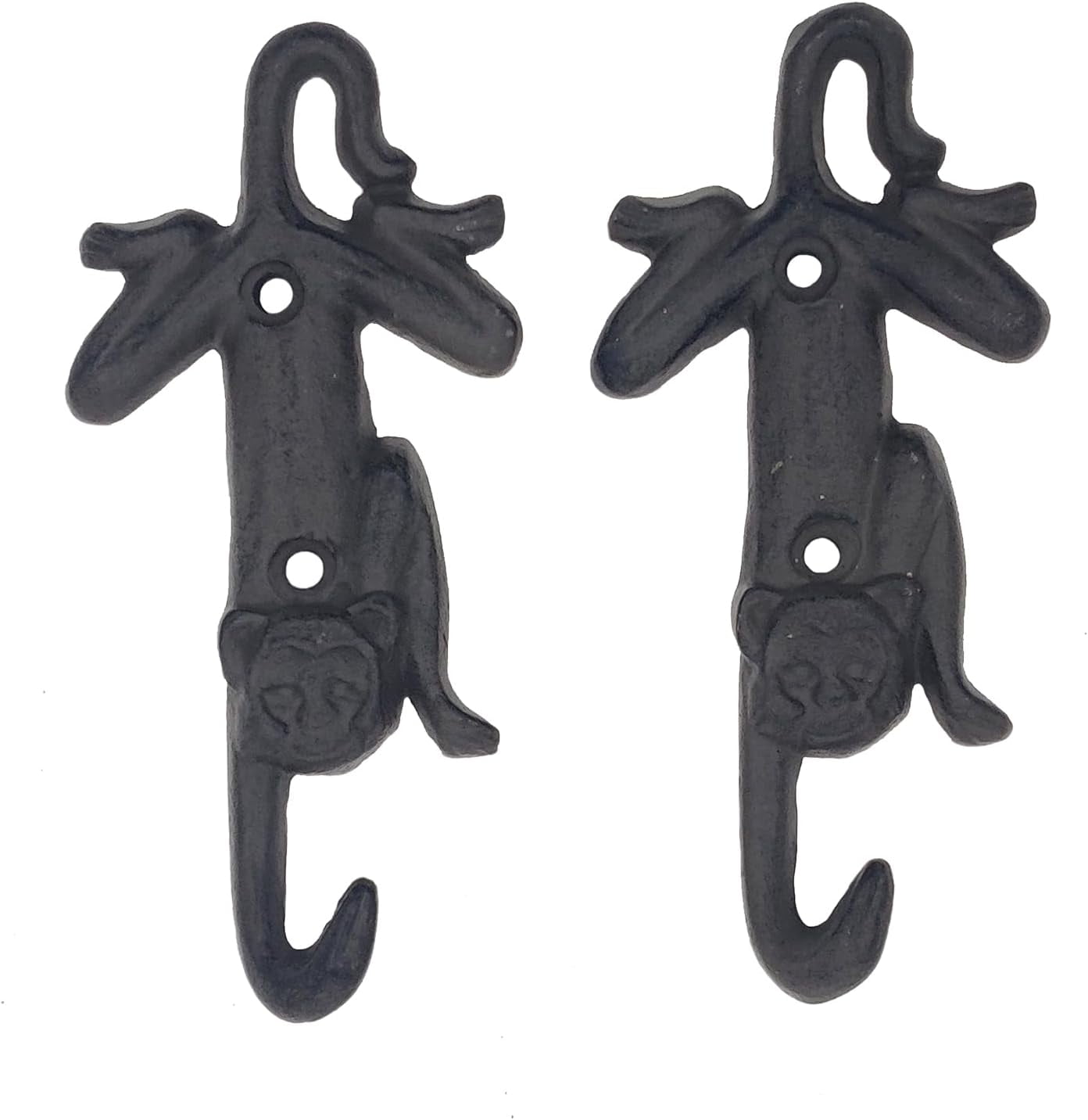 Rustic Cast Iron Coat Hooks, Wall Mounted Key Hook Holder, Farmhouse ...