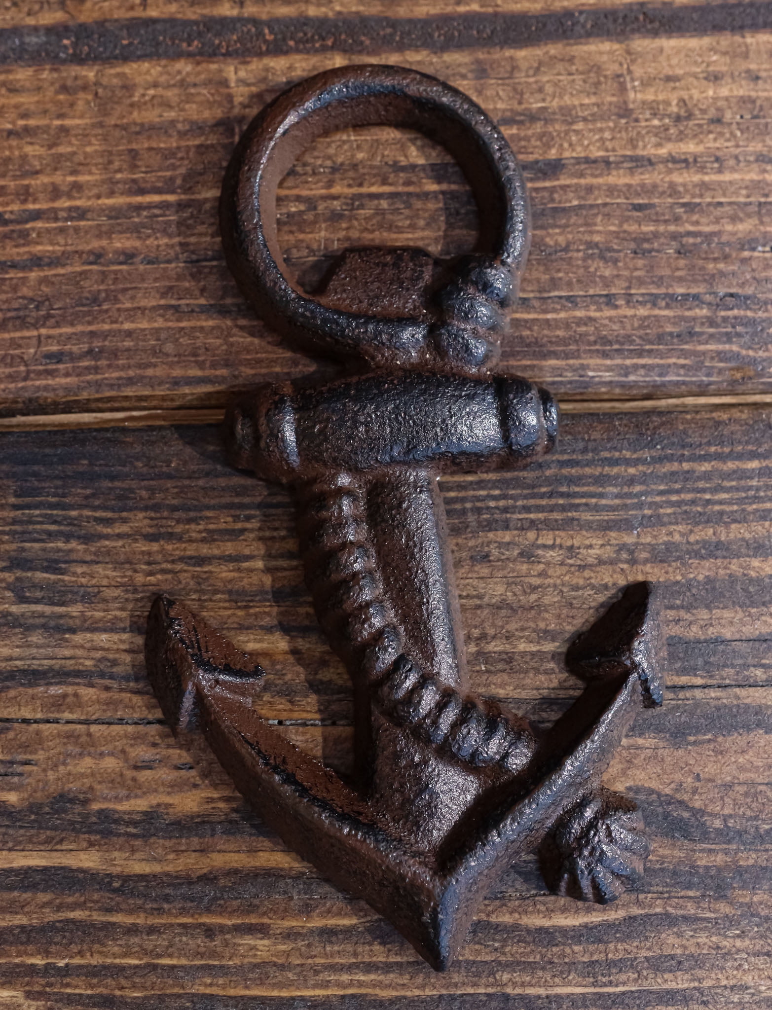 Rustic Cast Iron Nautical Coastal Marine Ship Anchor Beer Bottle Opener ...