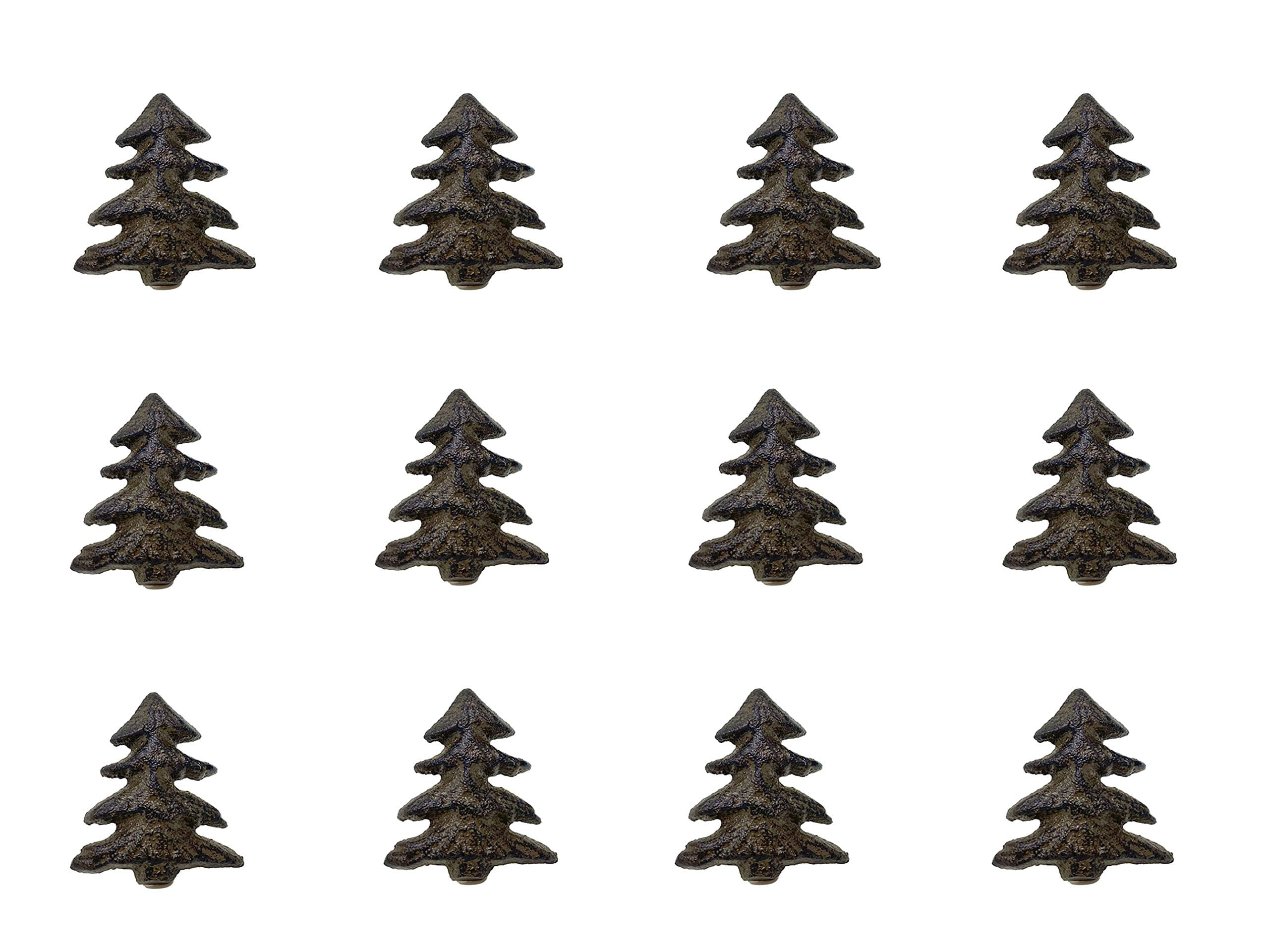 12-pc Set Cast Iron Pine Tree Dresser Drawer Pulls and Knobs - Rustic ...