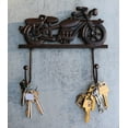 Rustic Cast Iron Retro Motorcycle Chopper Bike Wall Double Hooks Coat ...