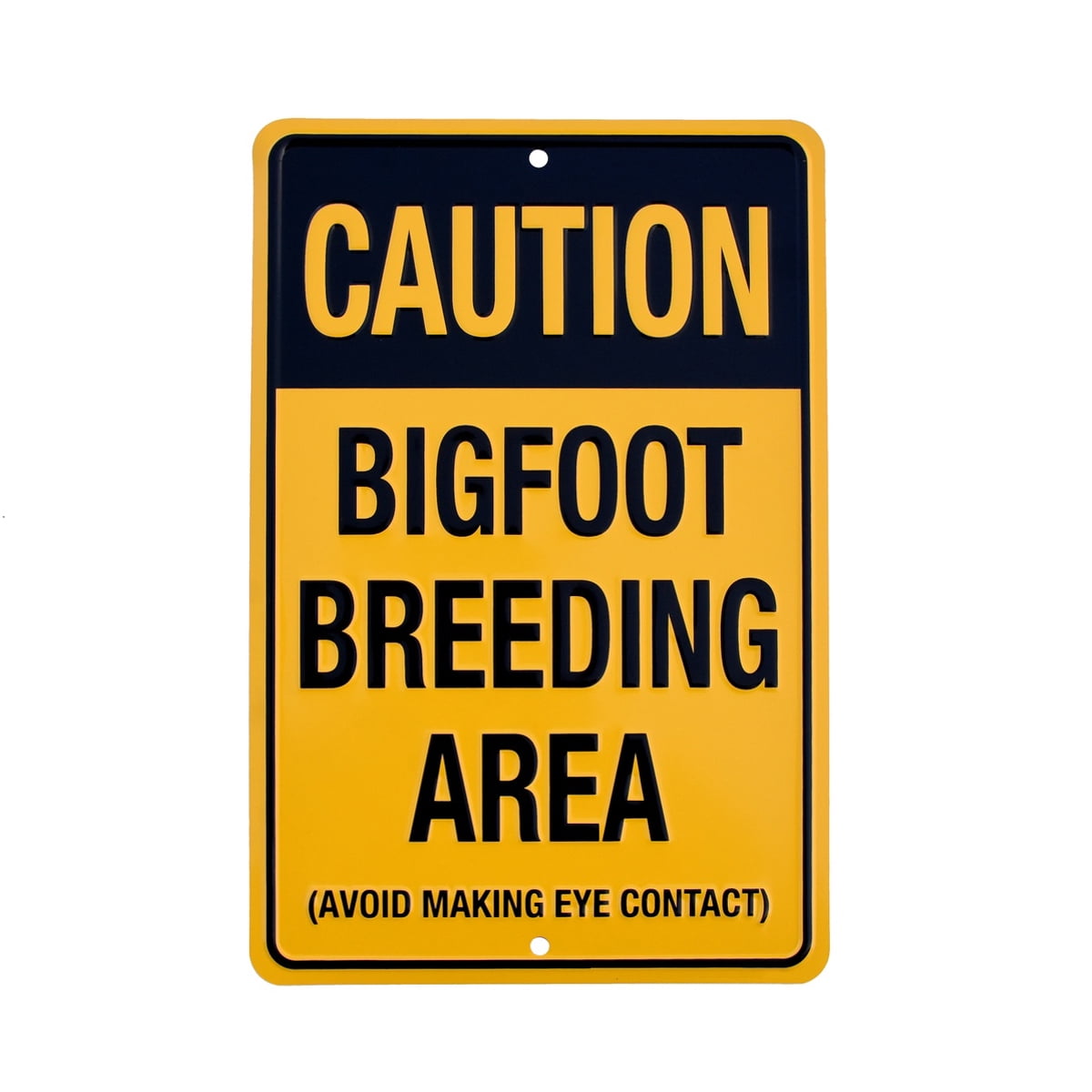 Rustic Caution Bigfoot Breeding Area Funny Metal Sign Sasquatch Man ...
