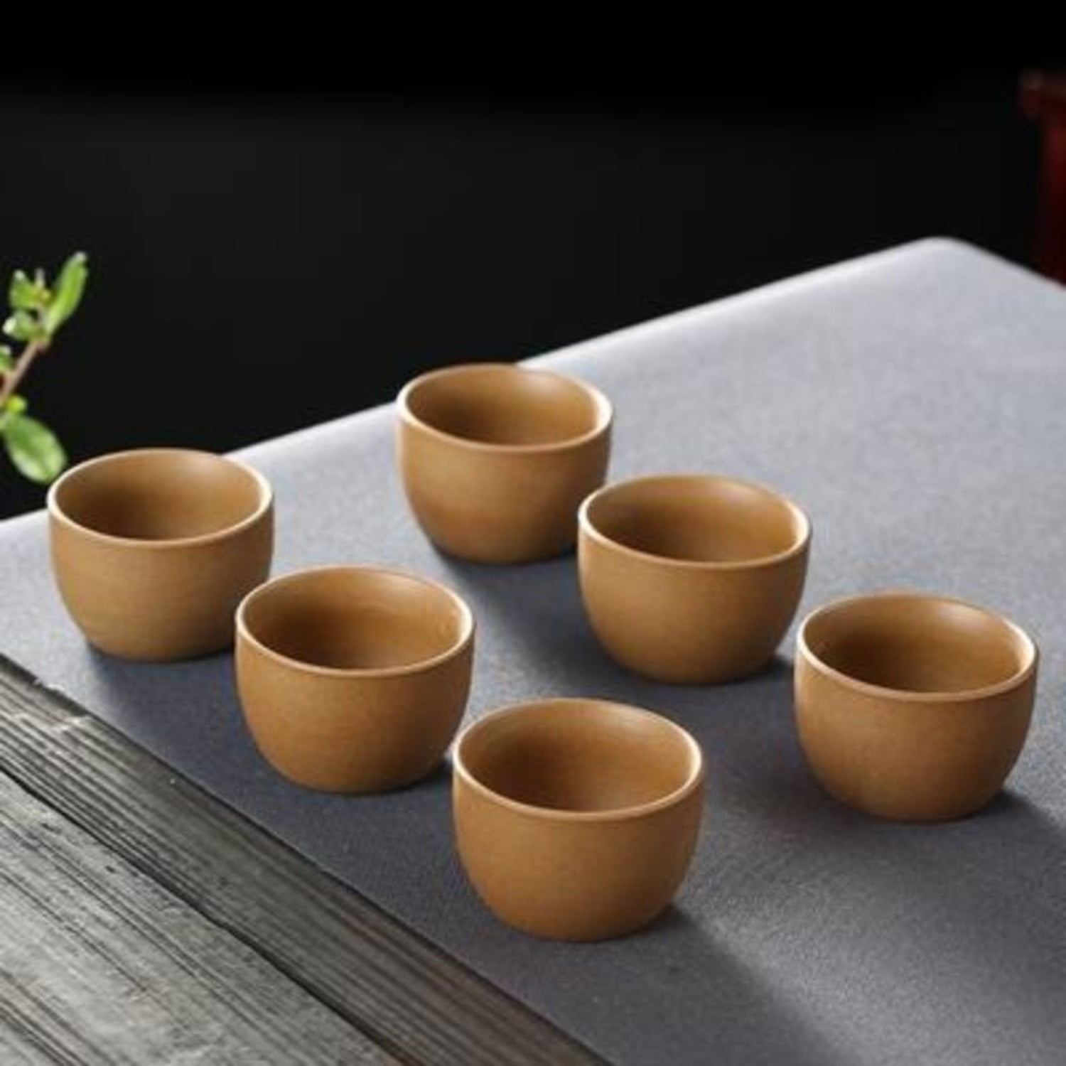Rustic Ceramic Gongfu Tea Cup Set 6 Piece Handmade Style Master Tasting ...