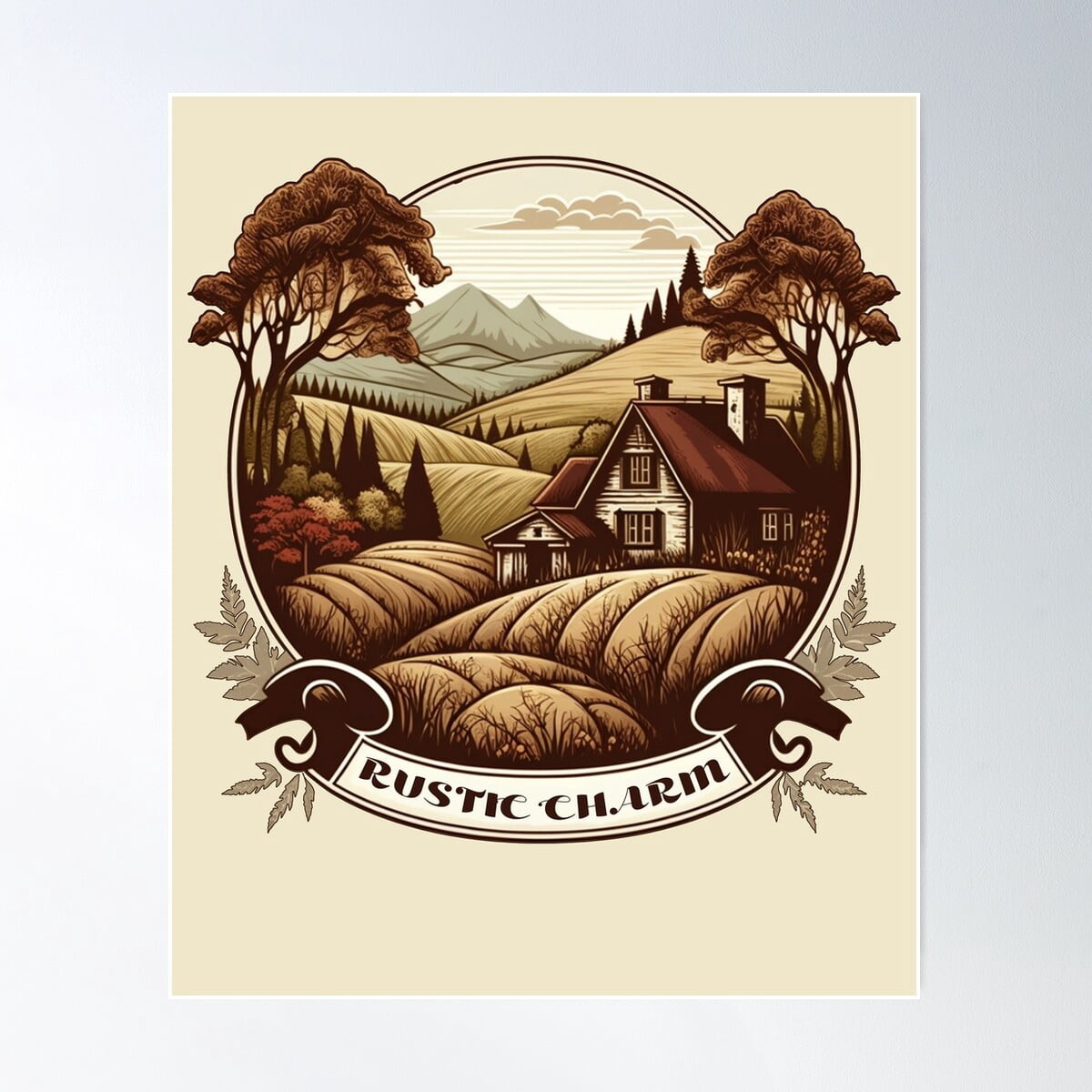 Rustic Charm - Cottagecore Poster Wall Art, Modern Wall Decor For ...