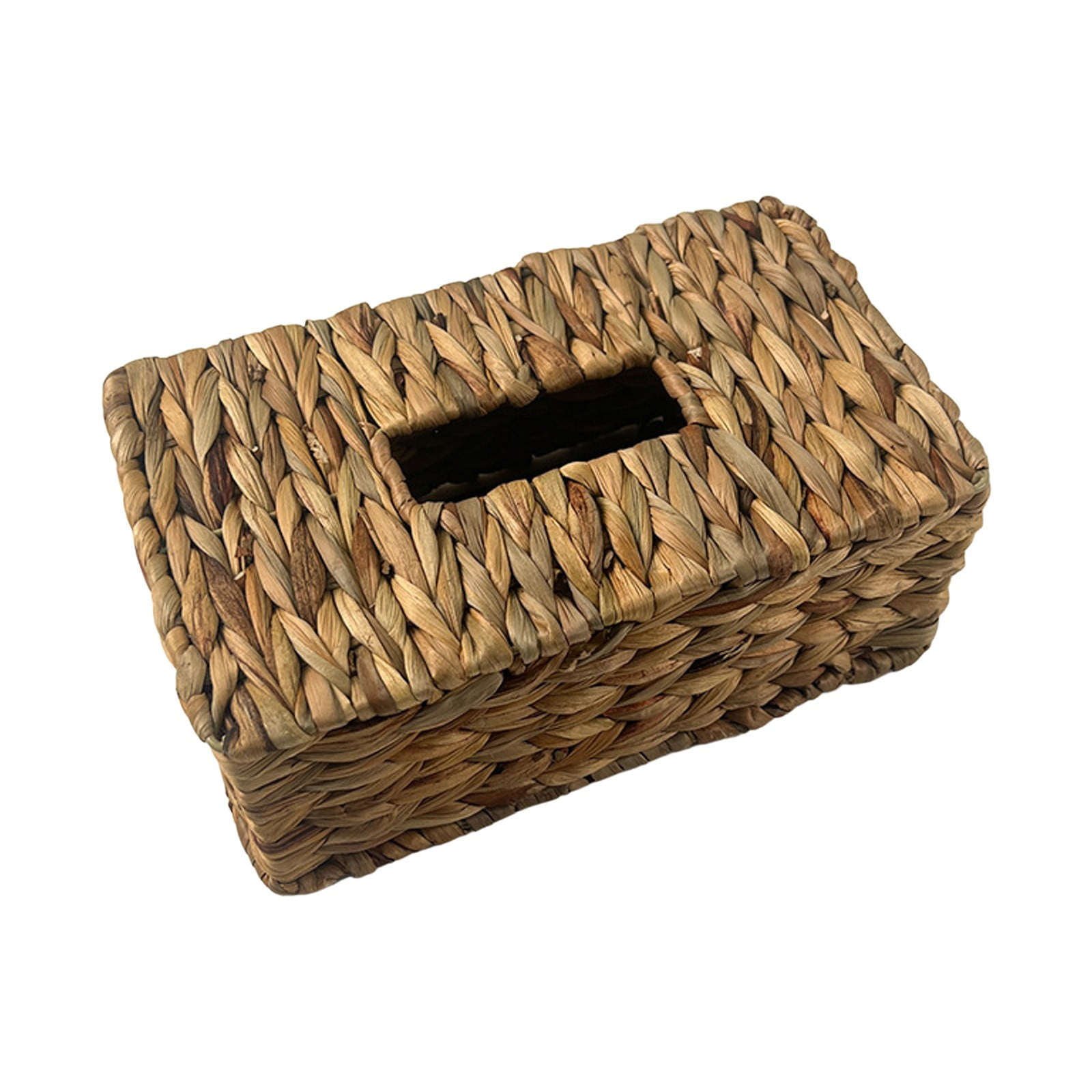 Rustic Charm: Water Hyacinth Weave Tissue Box Cover Country Style ...