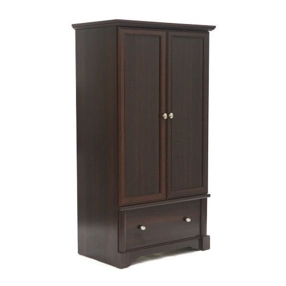 Rustic Cherry Drawer and Garment Rod Wardrobe Armoire - Walmart.com