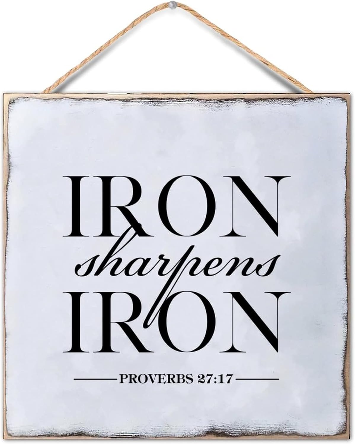 Rustic Chic Style Encouragement Quote Wood Pallet Religious Quotes Iron ...