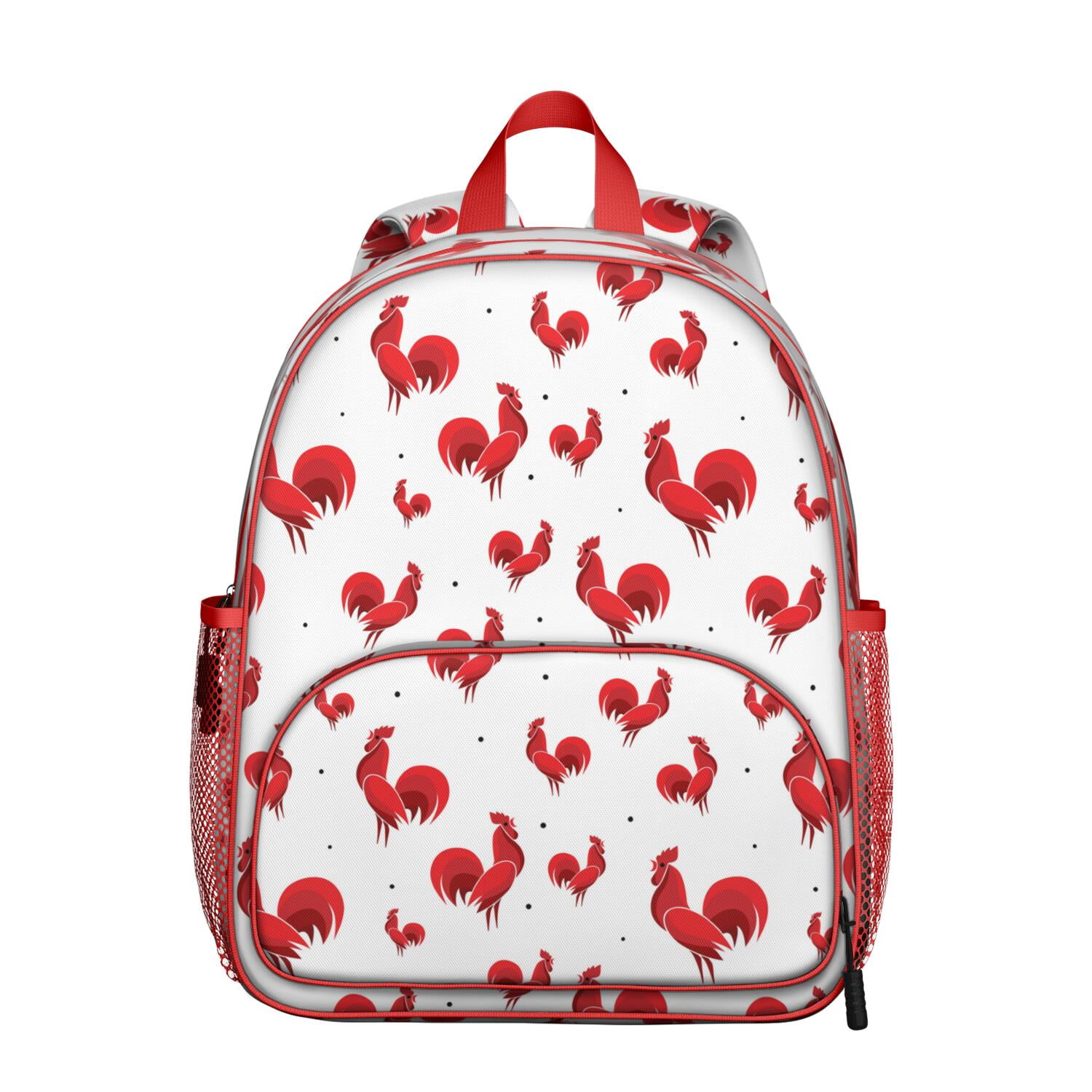 Rustic Chicken Farm Student Backpack – Rooster, Hen, Eggs, Chicks, and ...