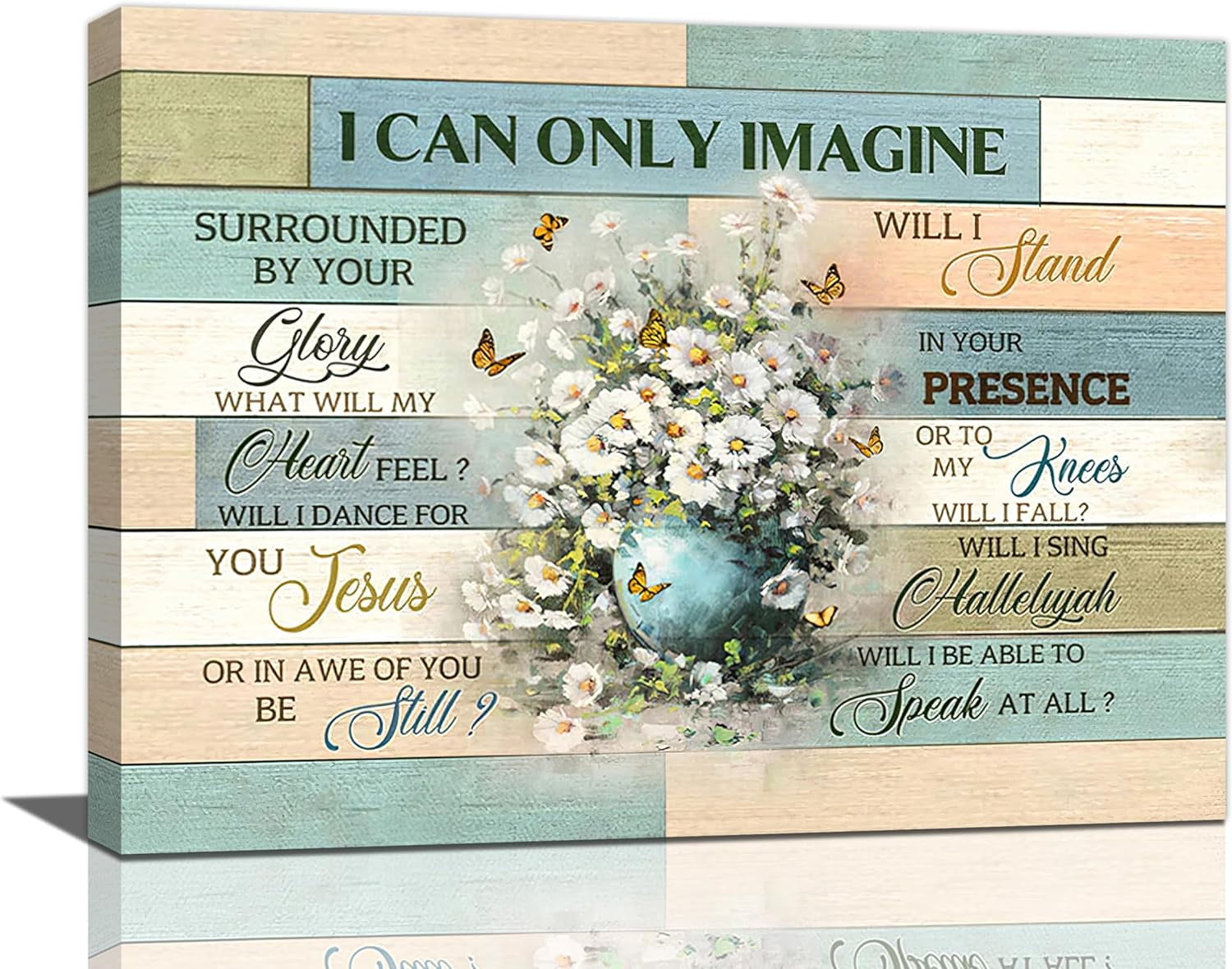 Rustic Christian Bathroom Decor Wall Art Farmhouse Daisy Floral ...