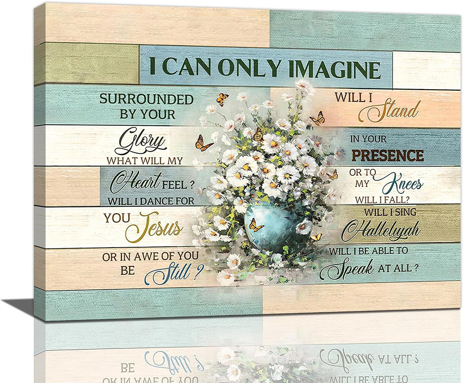 Rustic Christian Bathroom Decor Wall Art Farmhouse Daisy Floral ...