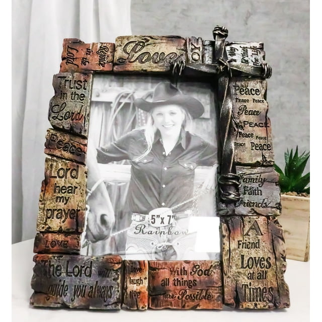 Rustic Christian Bible Scripture Faith Hope Love Grace 5"x7" Picture ...