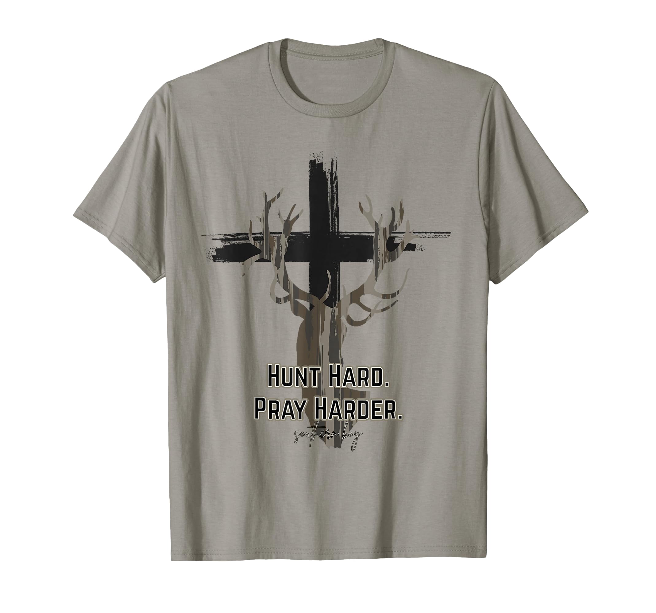 Rustic Christian Cross Camo T-Shirt for Deer Hunting Enthusiasts ...