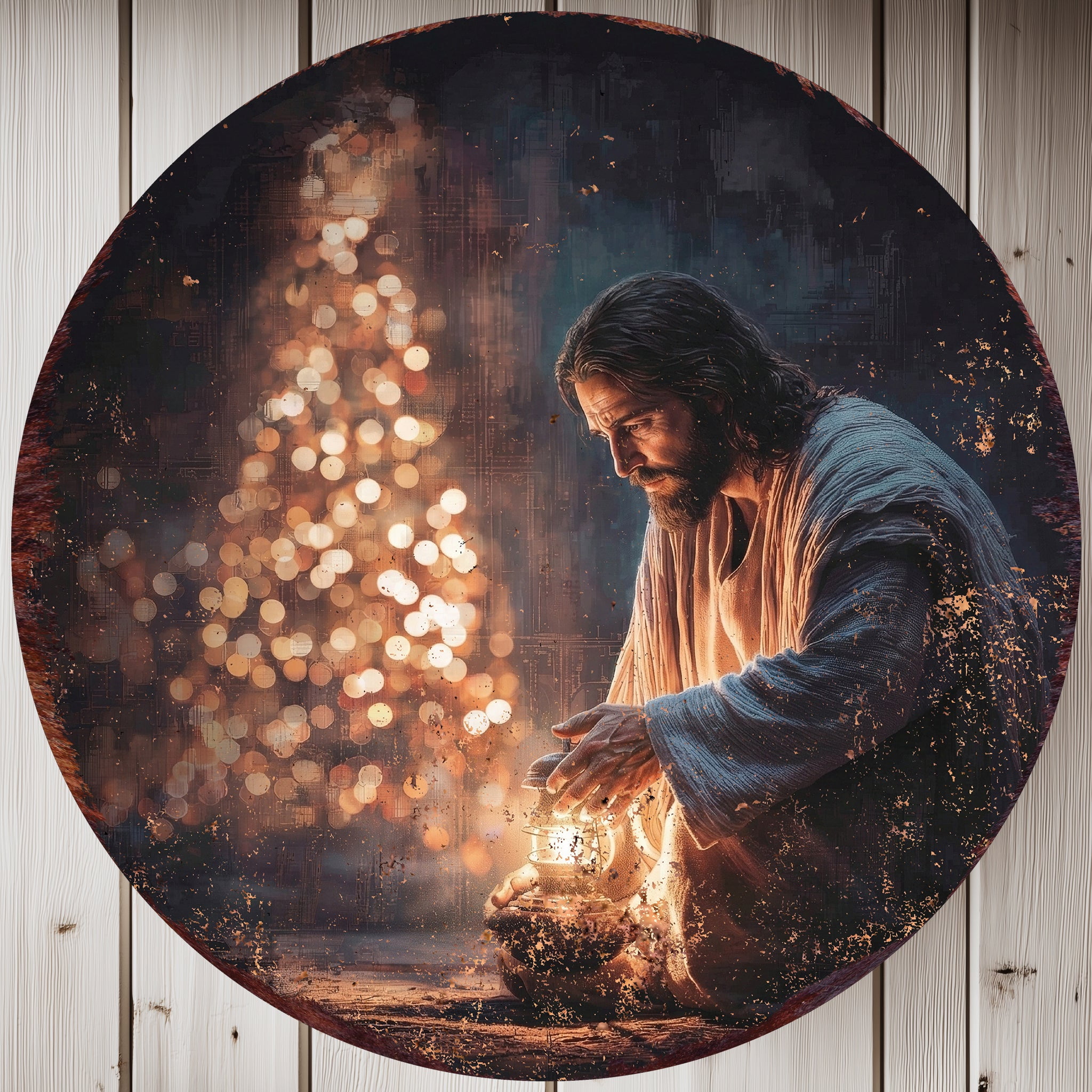 Rustic Christmas Jesus Wall Art | Christian Faith Home Decor - Walmart.com