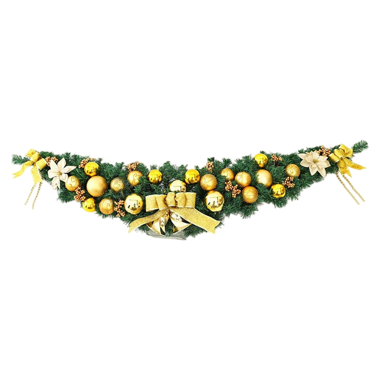 Rustic Christmas Swag with Decor Balls - Wedding Arch Garland for Door ...