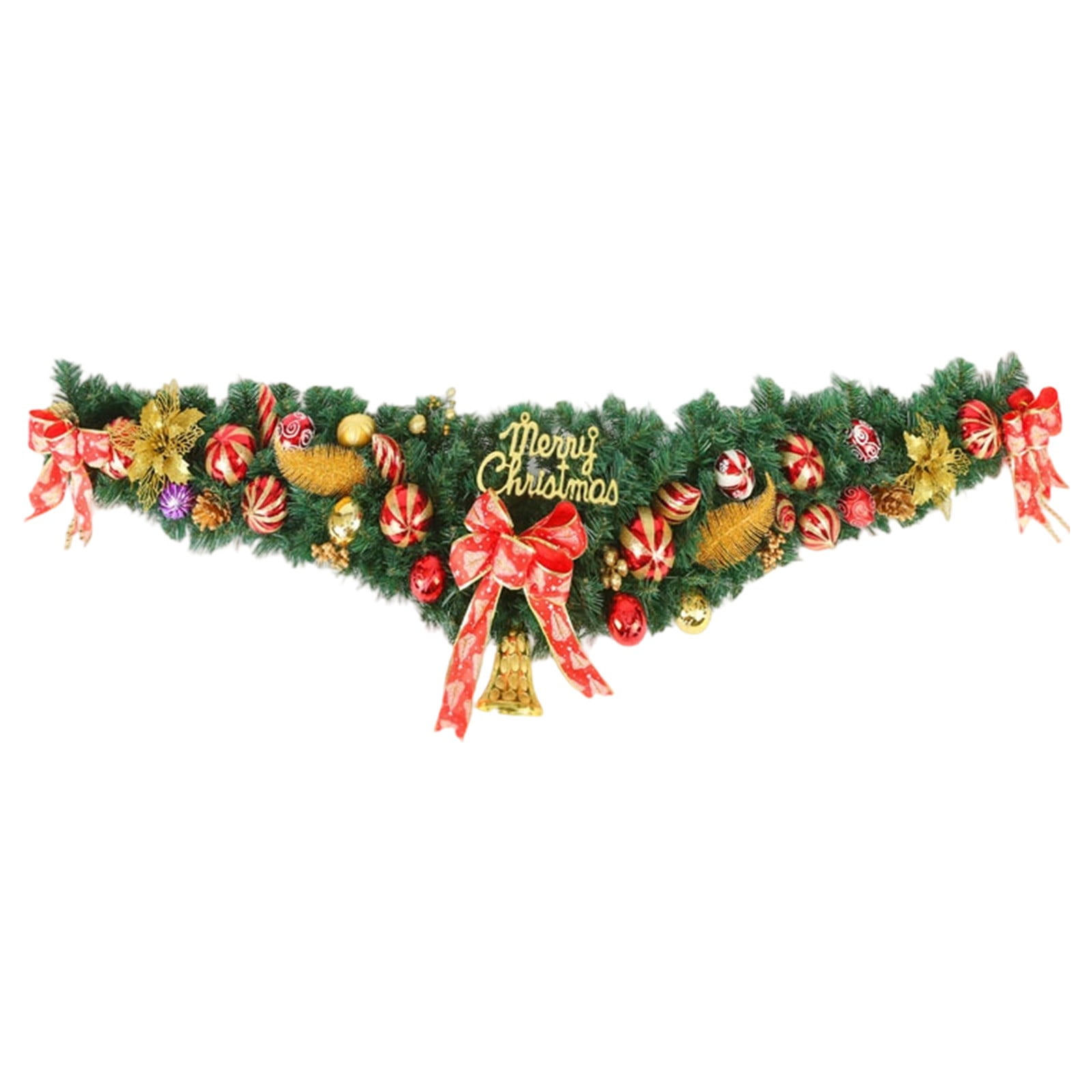 Rustic Christmas Swag with Decor Balls - Wedding Arch Garland for Door ...