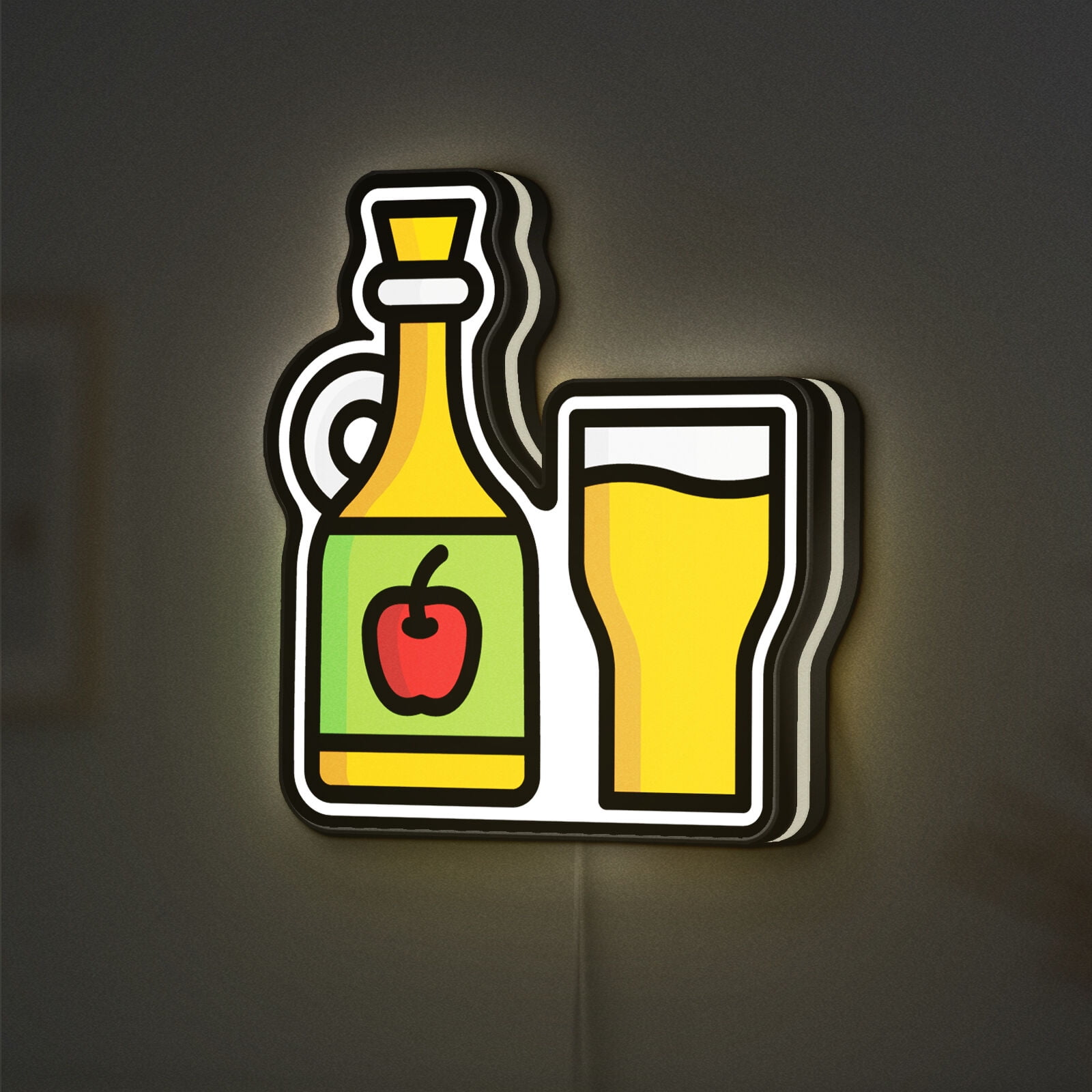Rustic Cider 3D Novelty Light Box, Lighted Bar Decor for Pub Counters ...