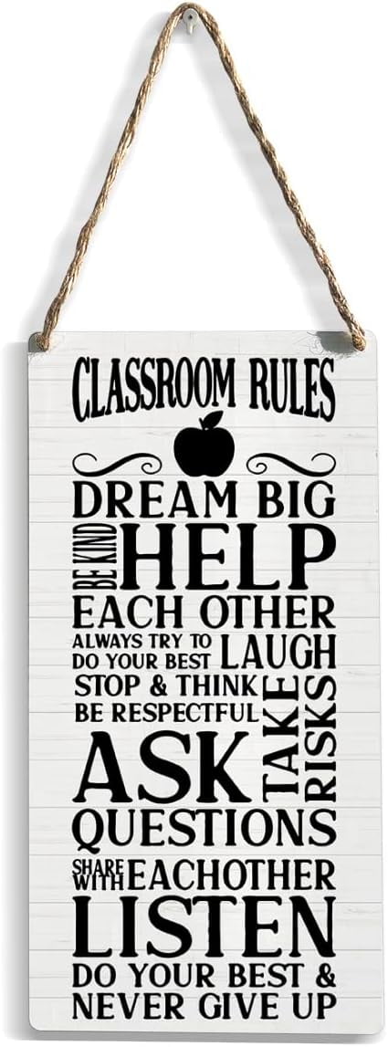 Rustic Classroom Rules Wood Sign Classroom Décor Classroom Decorations ...