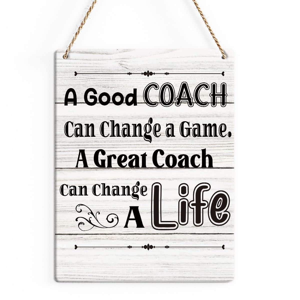 Rustic Coach Wood Decor EC36 Sign, a Good Coach Can Change a Game ...