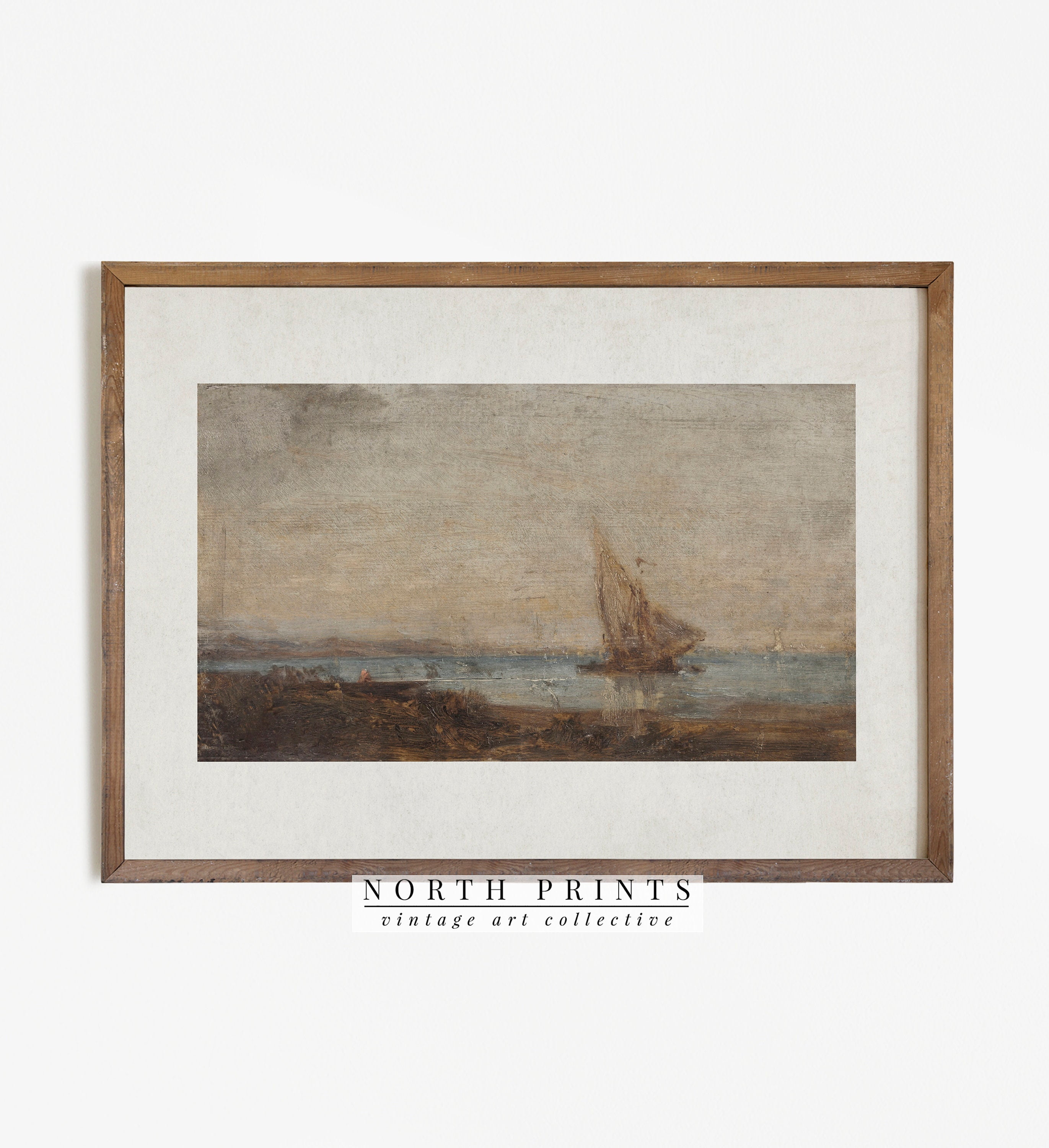 Rustic Coastal Wall Art | Warm Tone Earthy Print | Antique | | 1017 ...