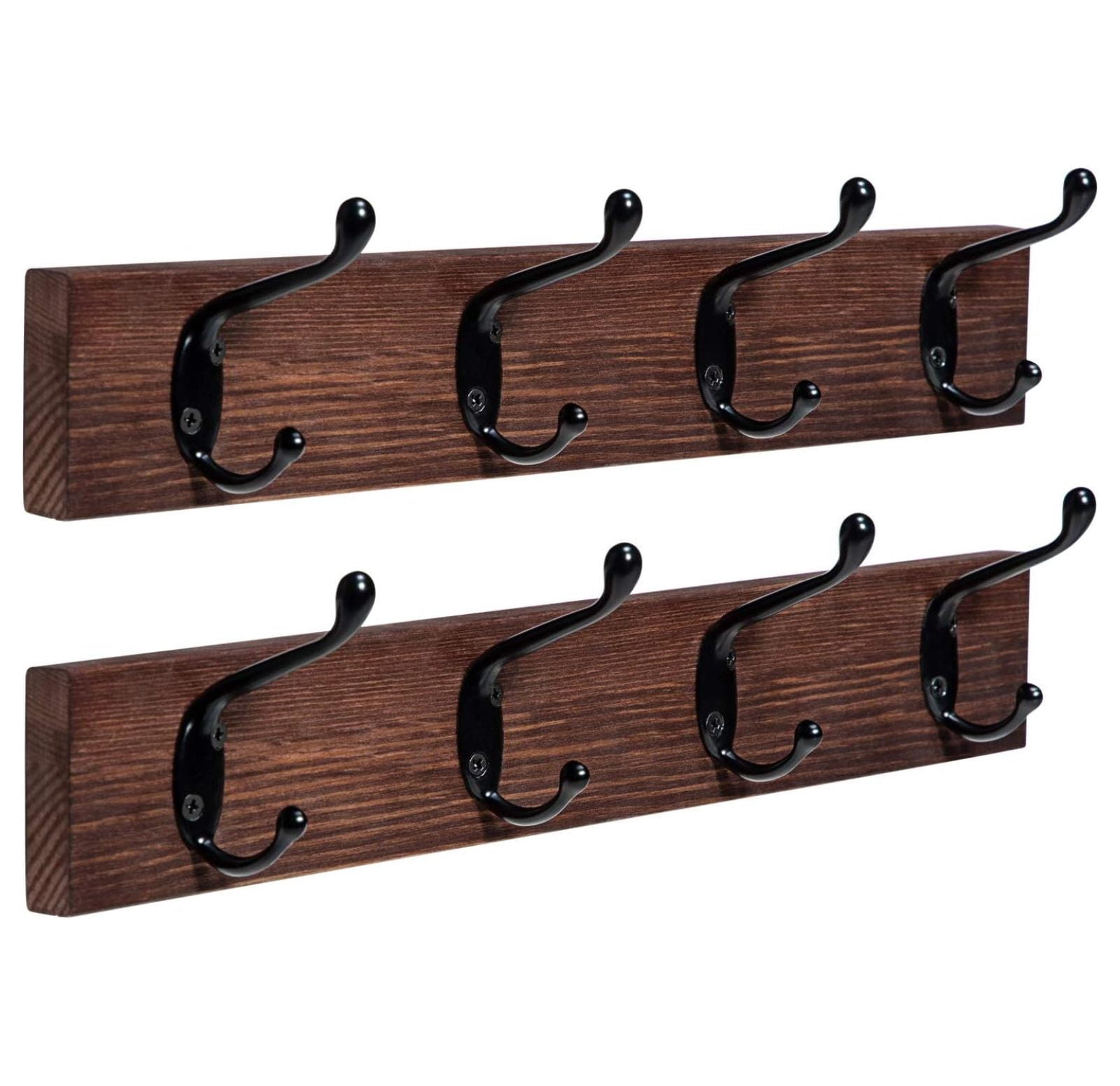 Rustic Coat Rack Wall Mounted, 2 Pack Entryway Coat Coat Hat Hanger ...