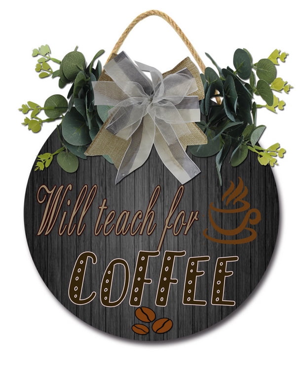 Rustic Coffee Sign Farmhouse Kitchen Decor Sign Printed Wall Hanging ...
