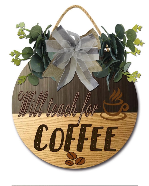 Rustic Coffee Sign Farmhouse Kitchen Decor Sign Printed Wall Hanging ...