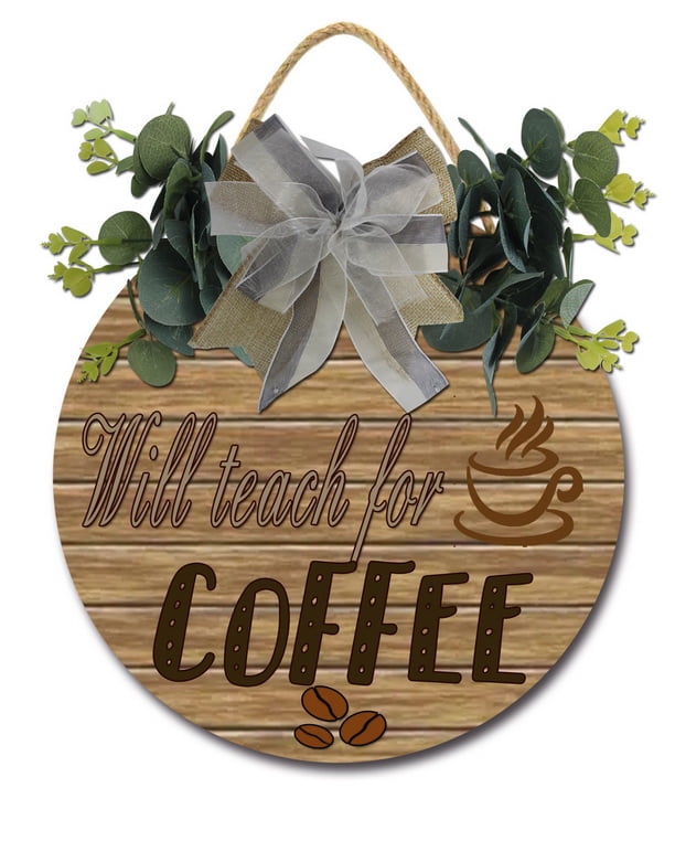 Rustic Coffee Sign Farmhouse Kitchen Decor Sign Printed Wall Hanging ...