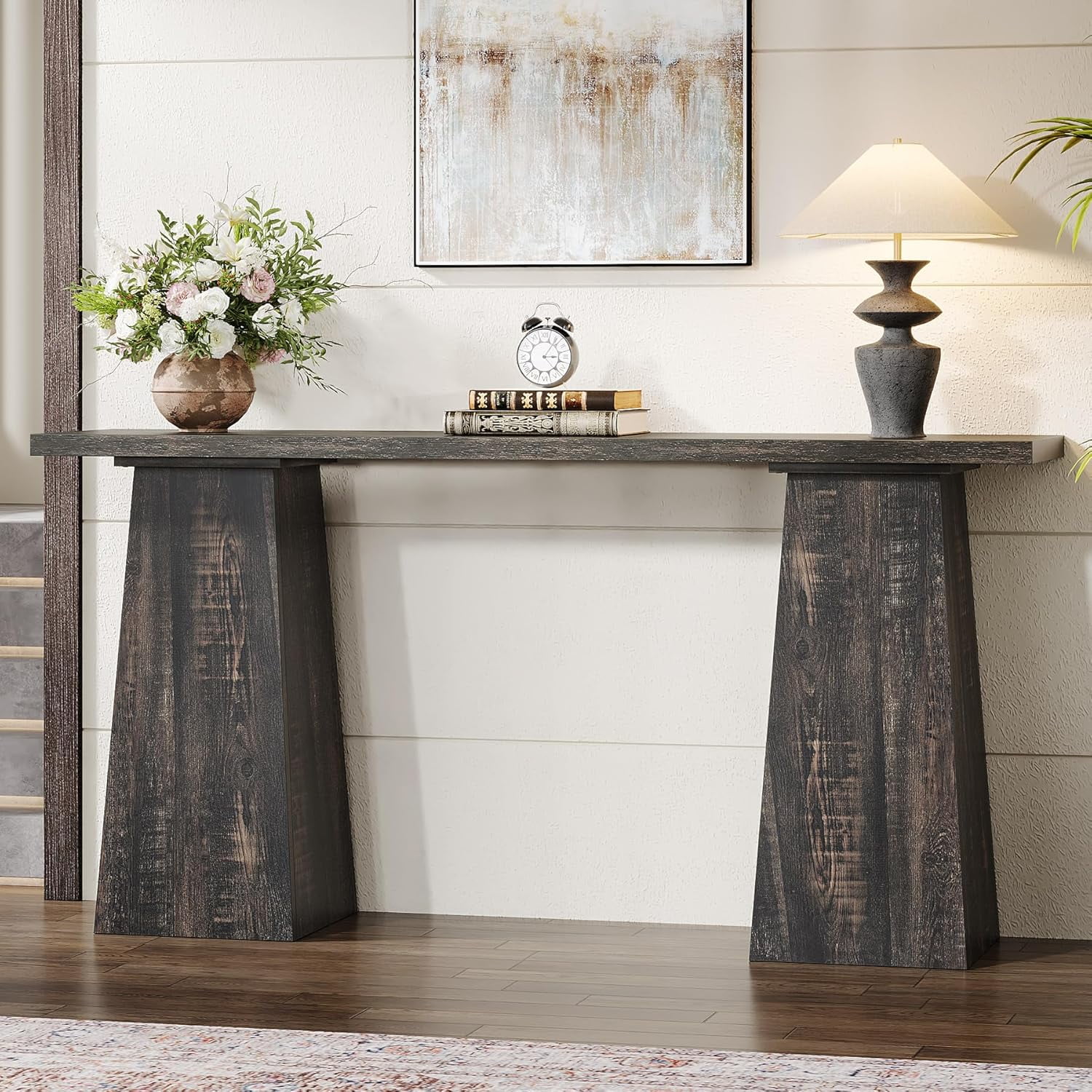 Ric Console Table Wood Entryway Table for Living Room, 63 inch Narrow ...