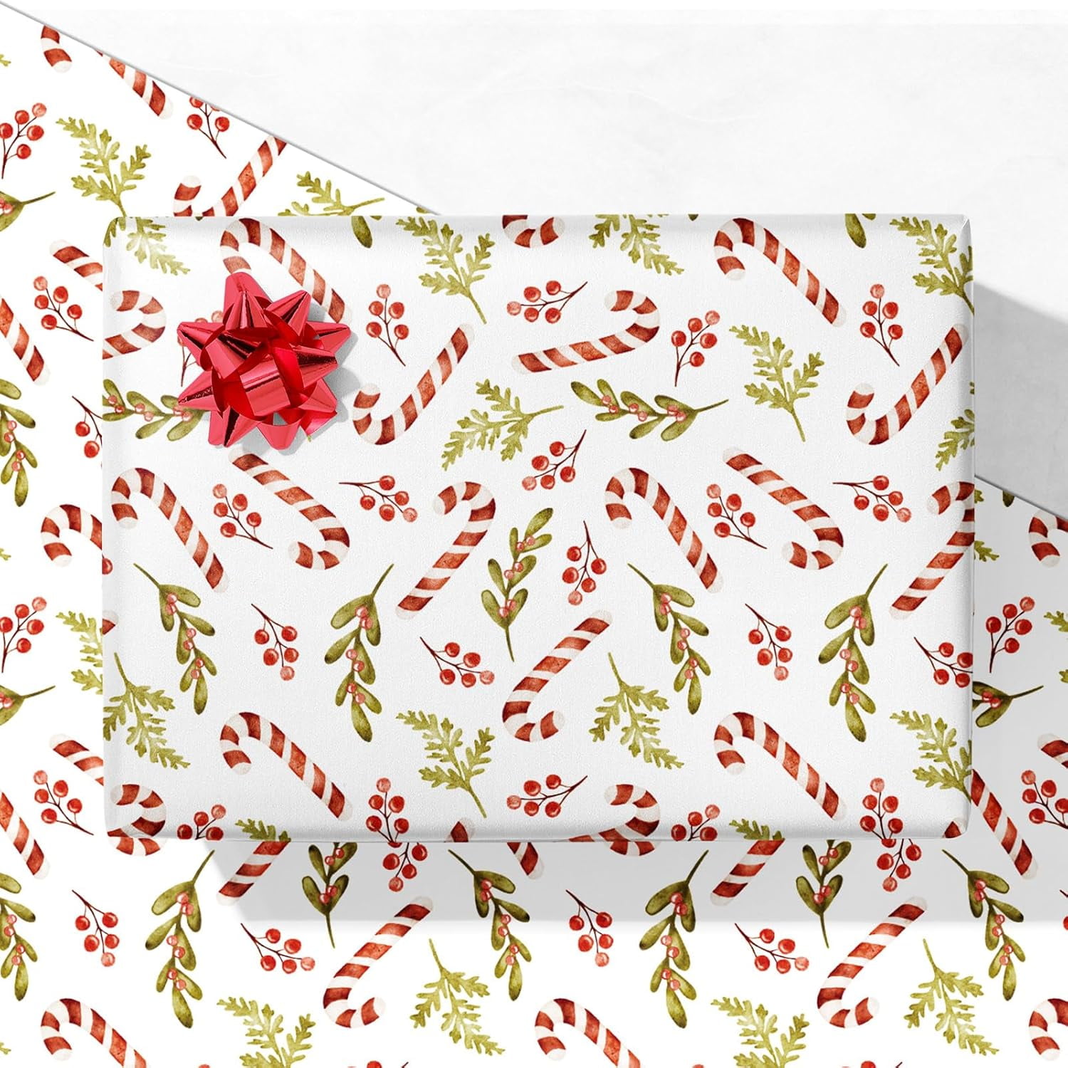 Rustic Country Christmas Wrapping Paper Vintage Cottage Christmas Tree ...