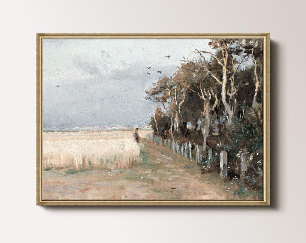 Rustic Country Decor Wall Art Landscape Vintage Country Field Printable ...