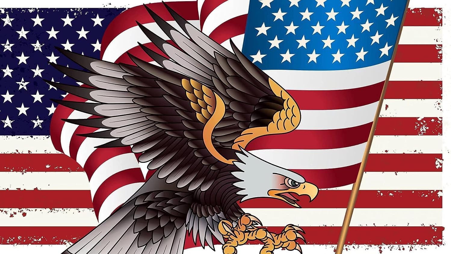 Rustic Country Puzzles American Flag Eagle Usa Flag American Patriotic ...