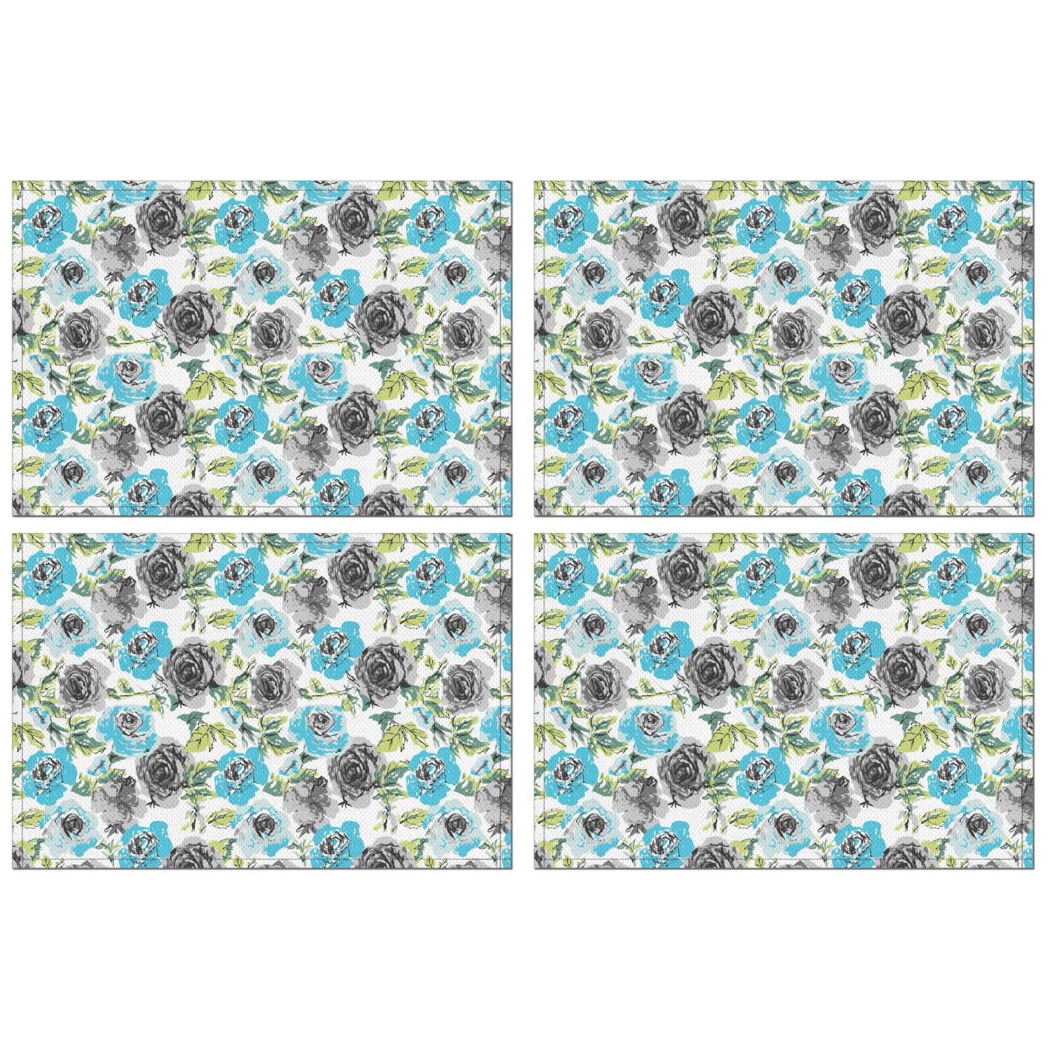 Rustic Country Spring Floral Table Mats, Set of 4 Heat Resistant ...