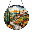 Rustic Countryside Landscape Stained Glass Window Decor - Walmart.com