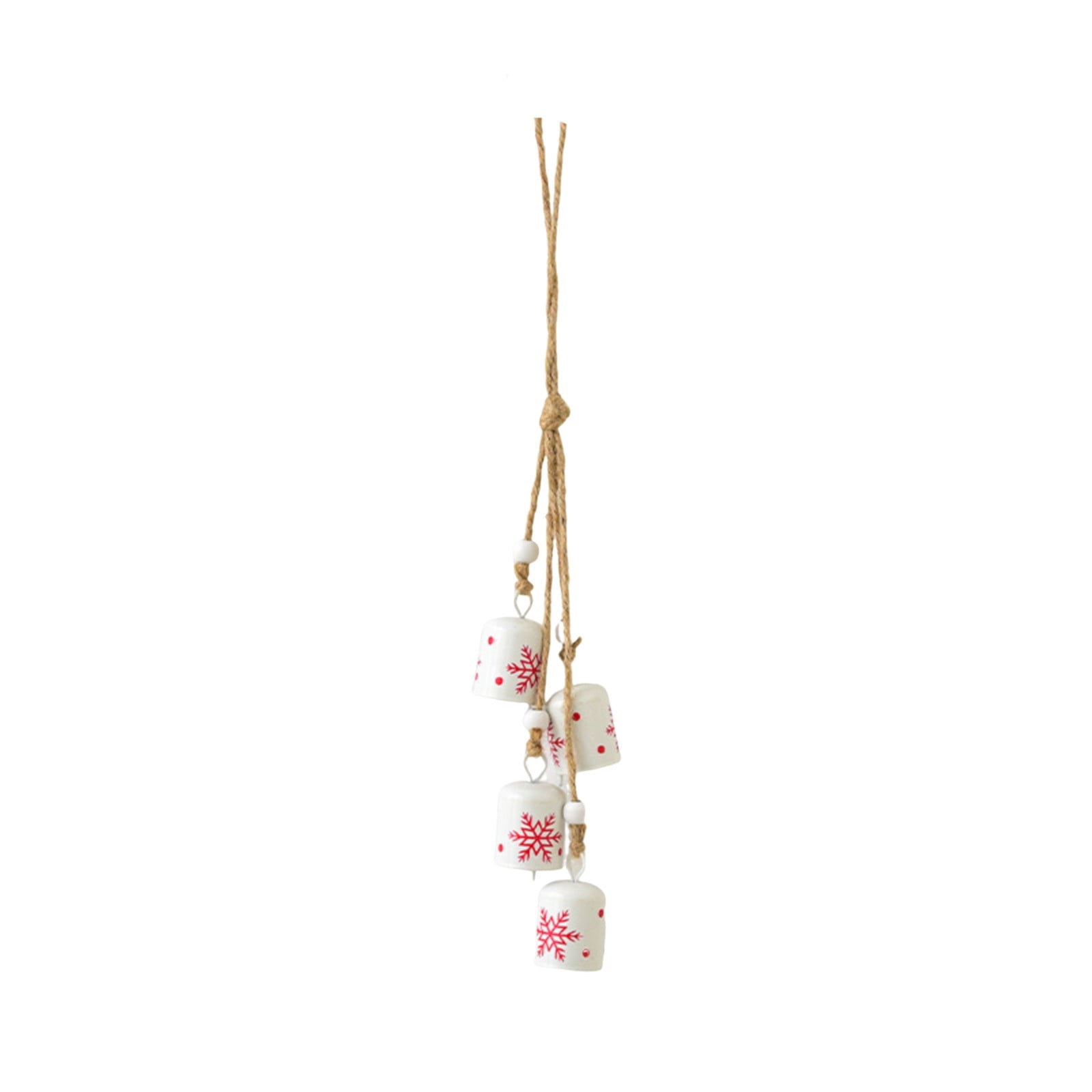 Rustic Cow Bell Wind Chime 12.6” - 4 Metal Hanging Bells for Christmas ...