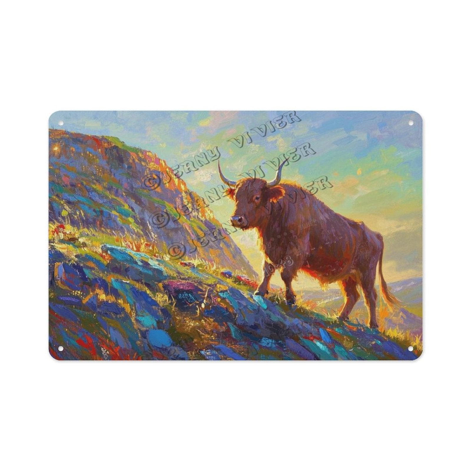 Rustic Cow Metal Sign – 8x12 Inch Farmhouse Wall Art for Man Cave ...