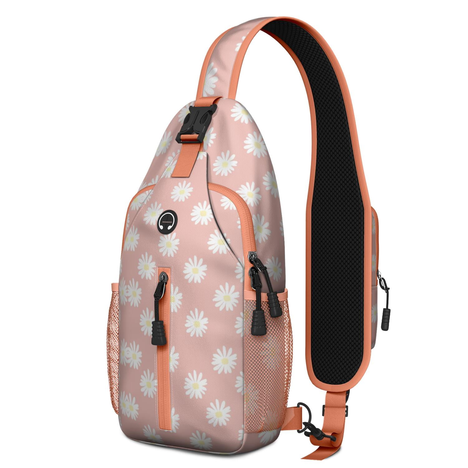 Rustic Cow Print Sling Backpack with Country Farmhouse Design – Black ...