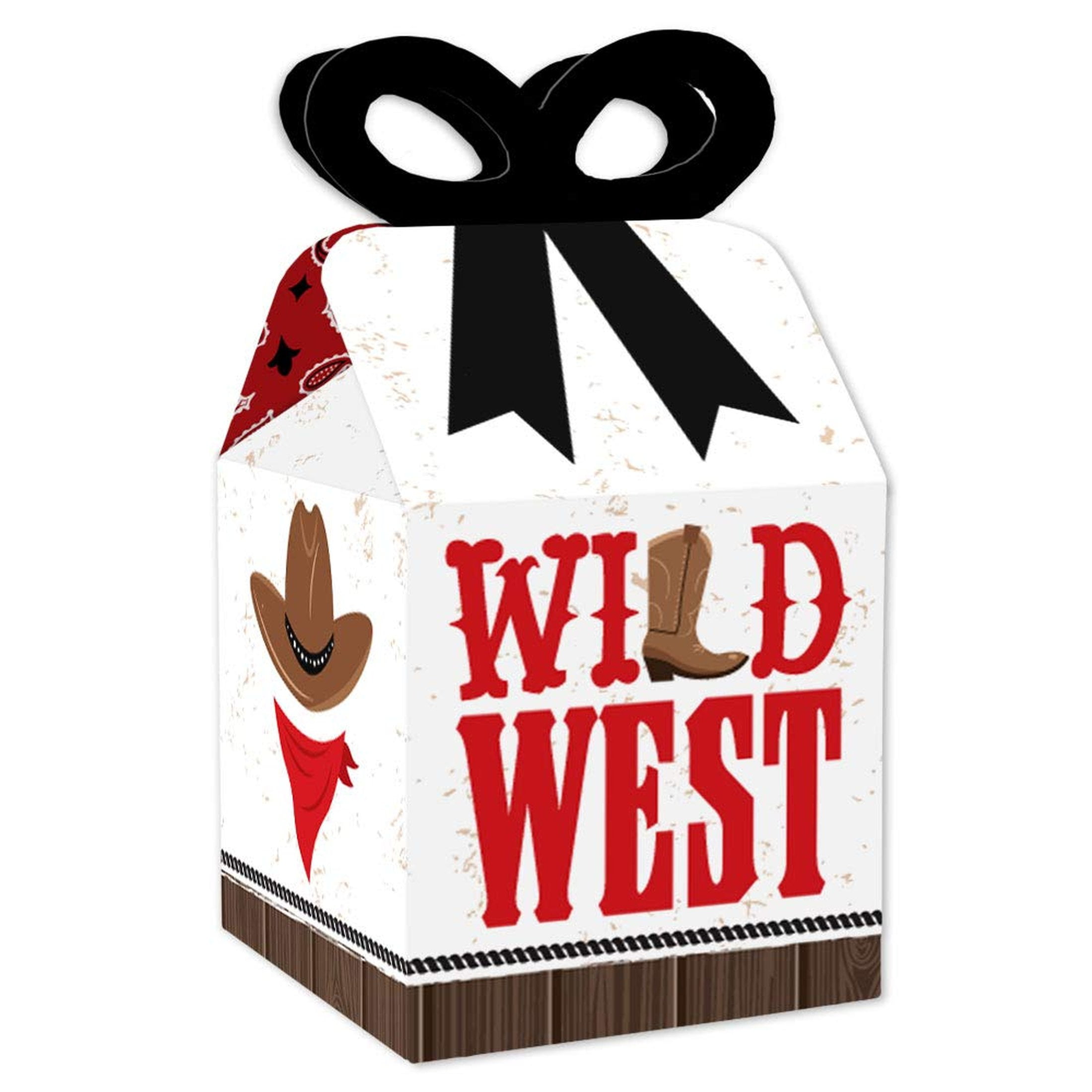 Rustic Cowboy Party Favor Boxes - Set of 12 Western Hoedown Gift Boxes ...