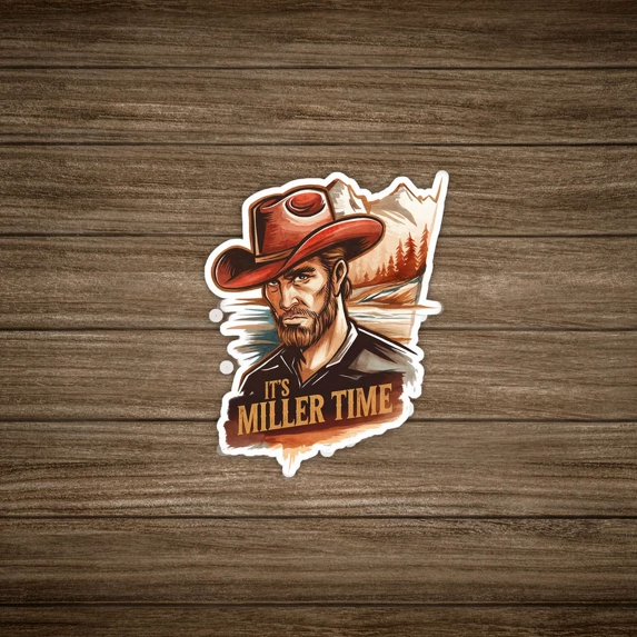 Rustic Cowboy Sticker - Western Art Decal For Laptops, Tumblers ...
