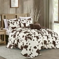 Rustic Cowhide Brown Cow Skull Quilt Set - 5 Piece Set - Walmart.com