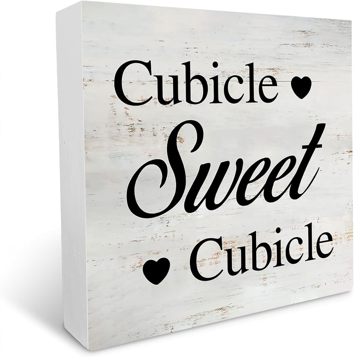 Rustic Cubicle Sweet Cubicle Wood Box Sign Funny Office Space Wooden ...