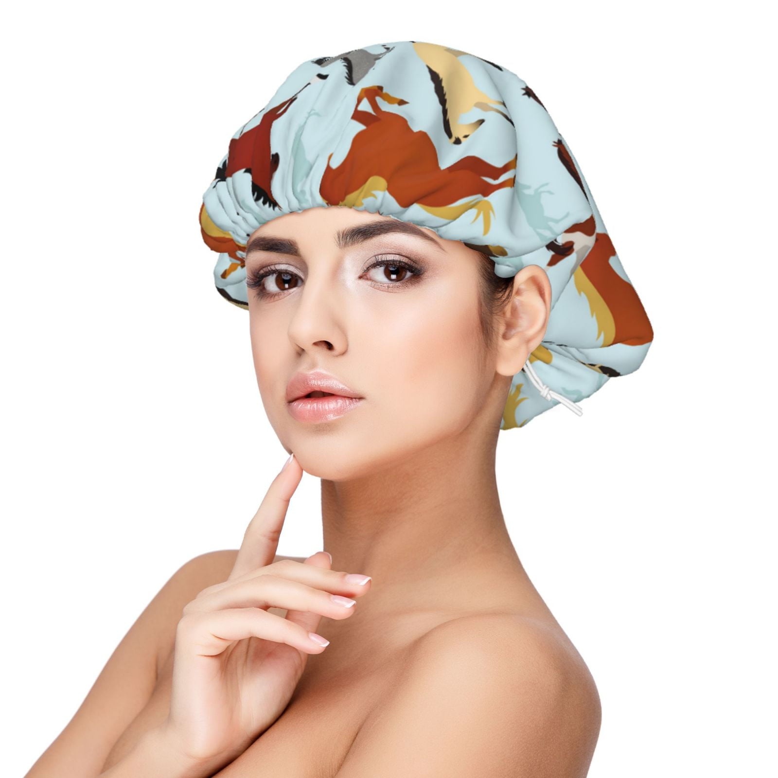 Rustic Cute Horse Silk Bonnet for Sleeping Women Men, Adjustable ...