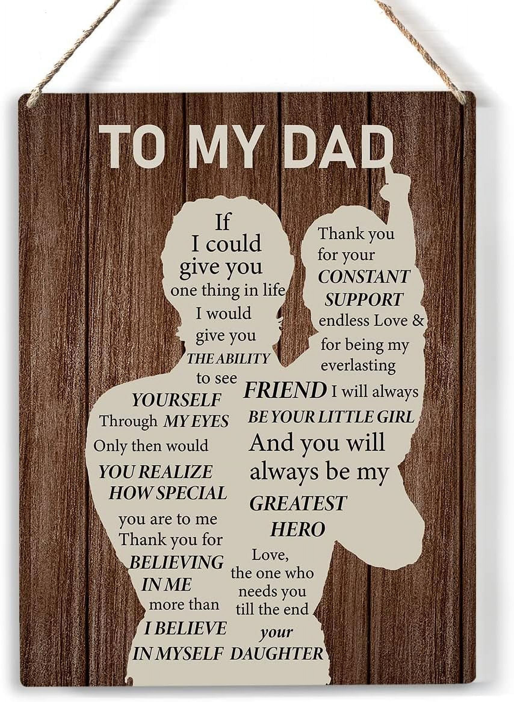 Rustic Dad Be My Greatest Hero Wood Sign to My Dad Wooden Signs Hanging ...